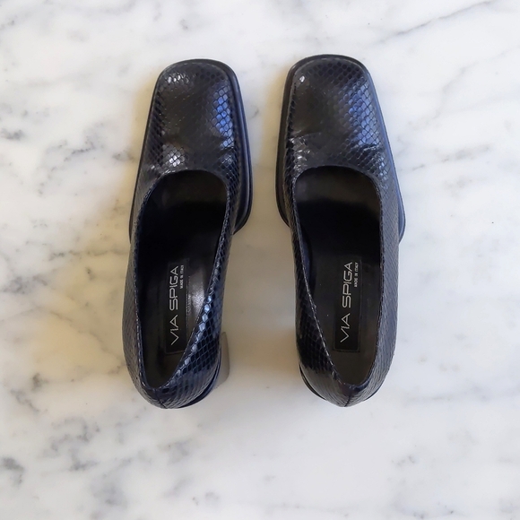 Via Spiga | Shoes | Via Spiga Gerani Italian Leather Snake Skin ...